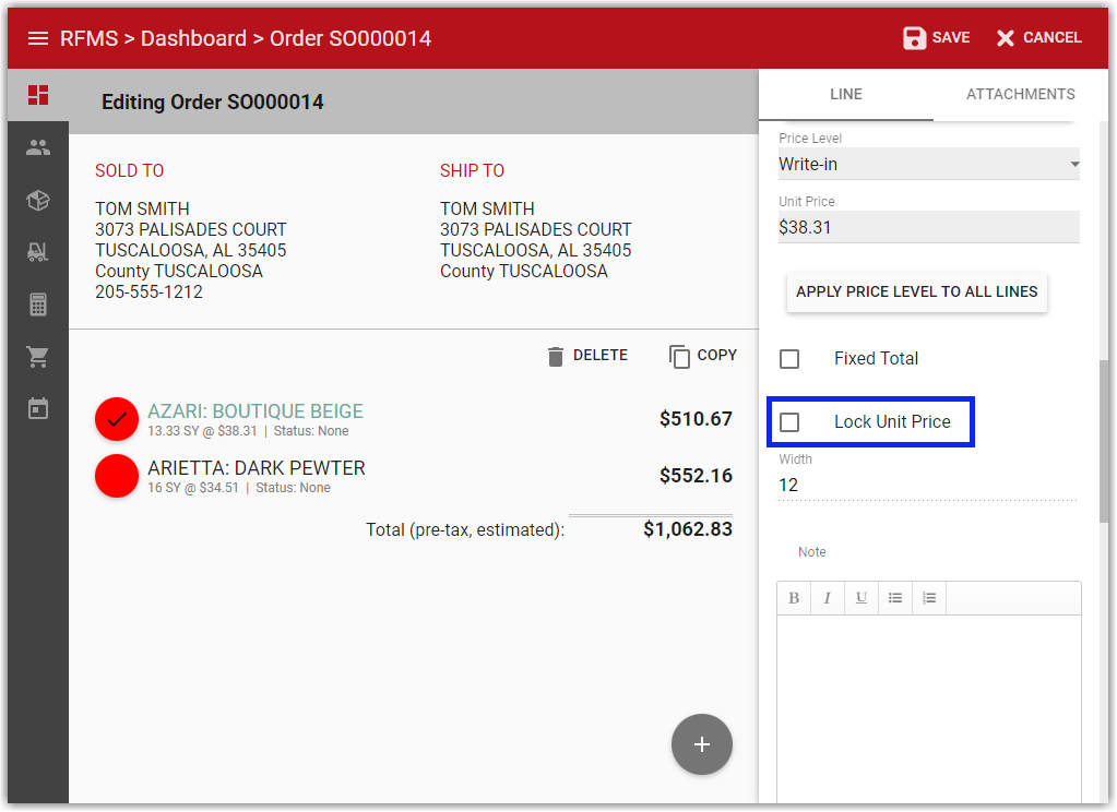 How to Adjust Price of a Line Item – Apps