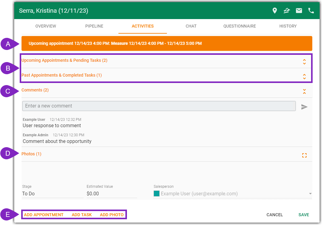 Using the Activities Tab – Apps