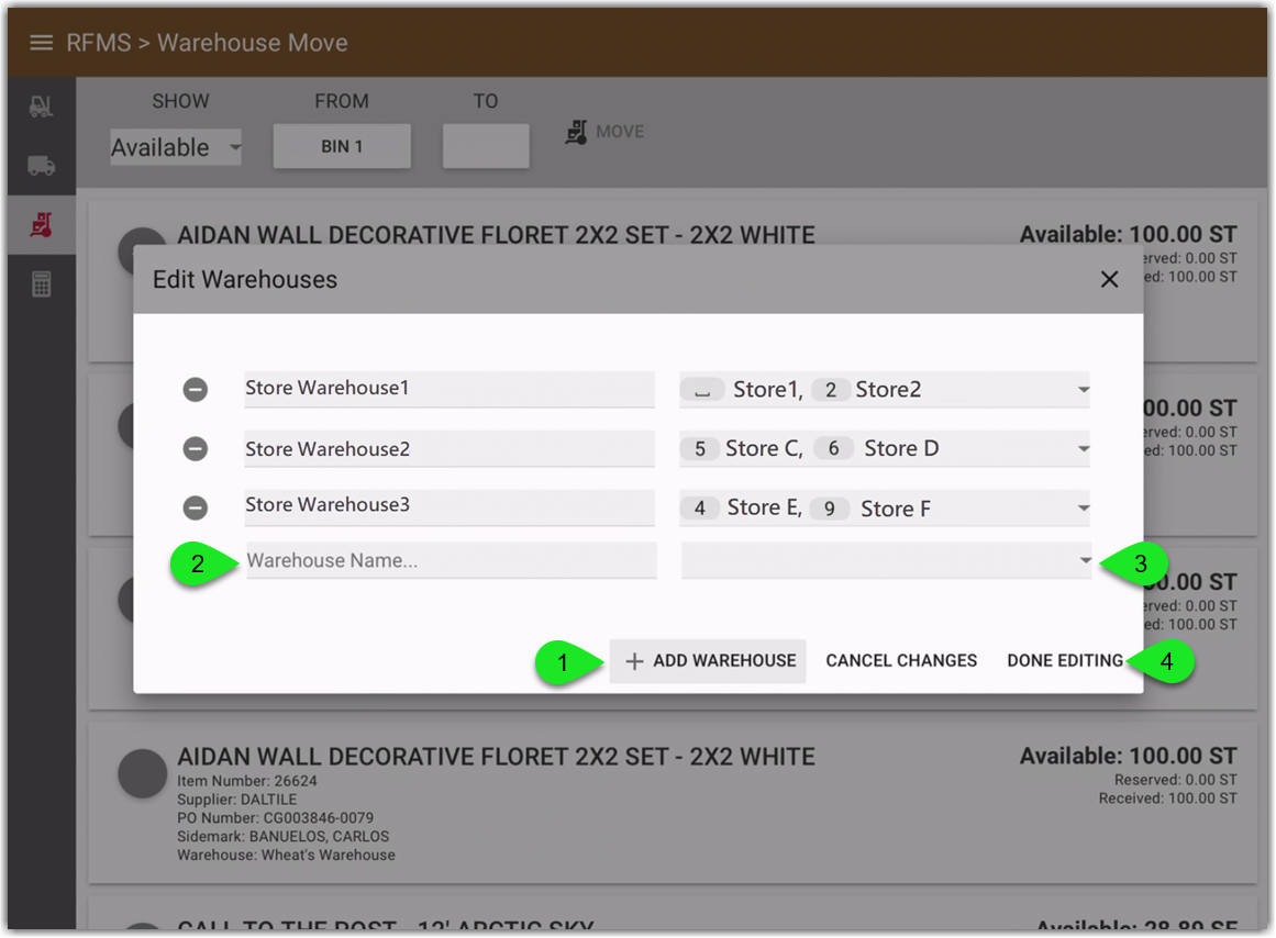 How to Add and Edit Warehouses – Apps