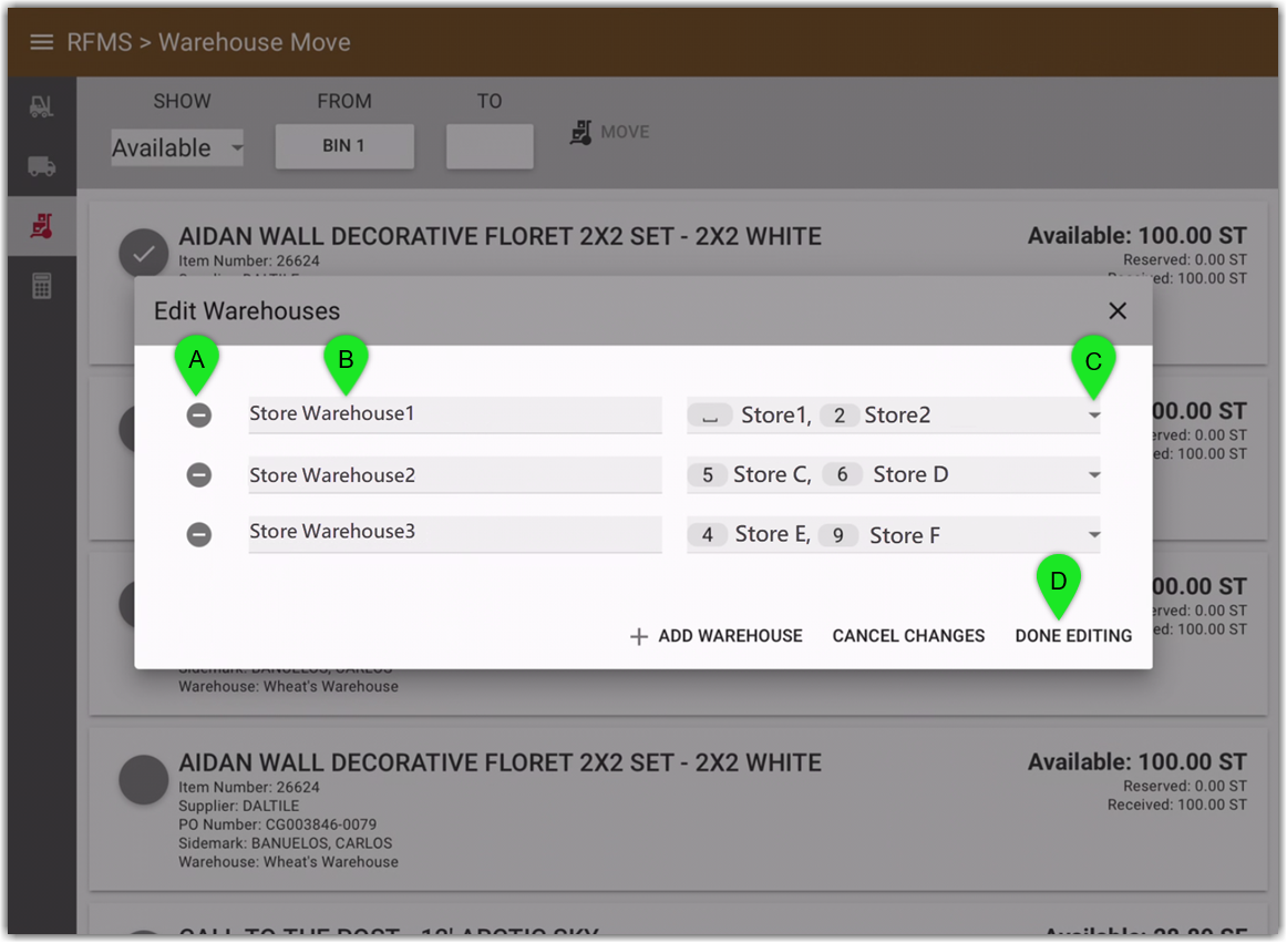 How to Add and Edit Warehouses – Apps